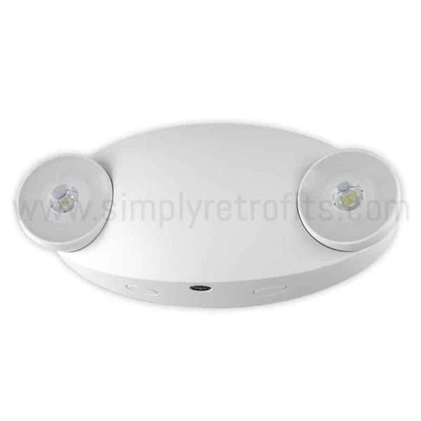 Mini Dual Head Emergency Light With Battery (120V-347V) – Simply Retrofits