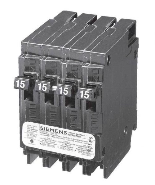 Siemens 15-15A Quad Circuit Breaker (Q21515CTNC) – Simply Retrofits
