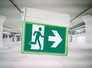 Slim Edge-lit Running man exit sign – Simply Retrofits