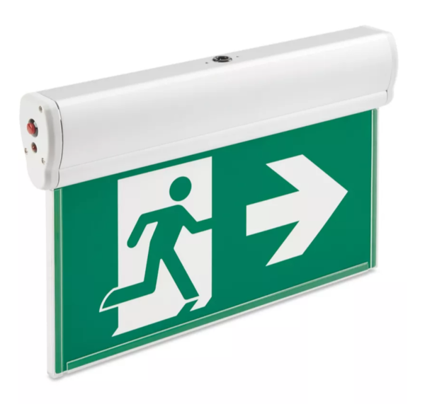 Slim Edge-lit Running man exit sign – Simply Retrofits