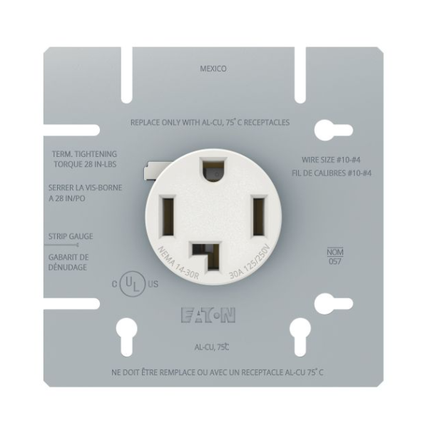 Eaton Dryer Receptacle (AH1167W-C-BX-L) – Simply Retrofits